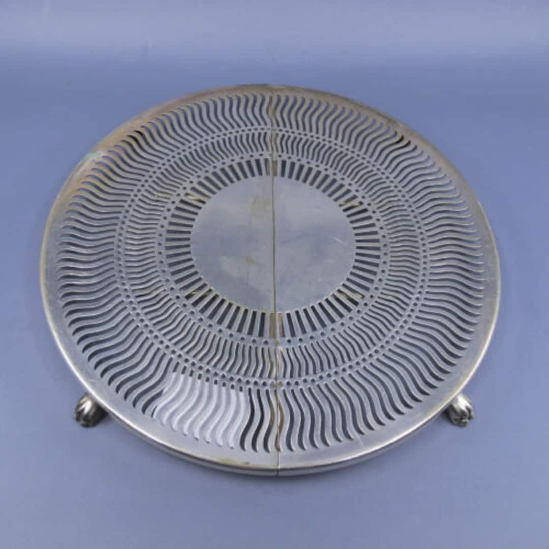 Bernard Rice's Sons Apollo Silverplate Expandable Pierced Trivet 9.5 ...