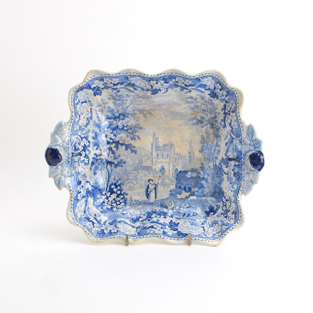 Byland Abbey Yorkshire Antique Scenery by Zachariah Boyle Pearlware ...