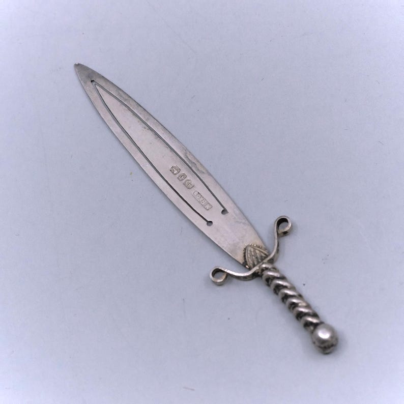 Miller Bros Sterling Silver Sword Form Figural Bookmark Victorian No ...