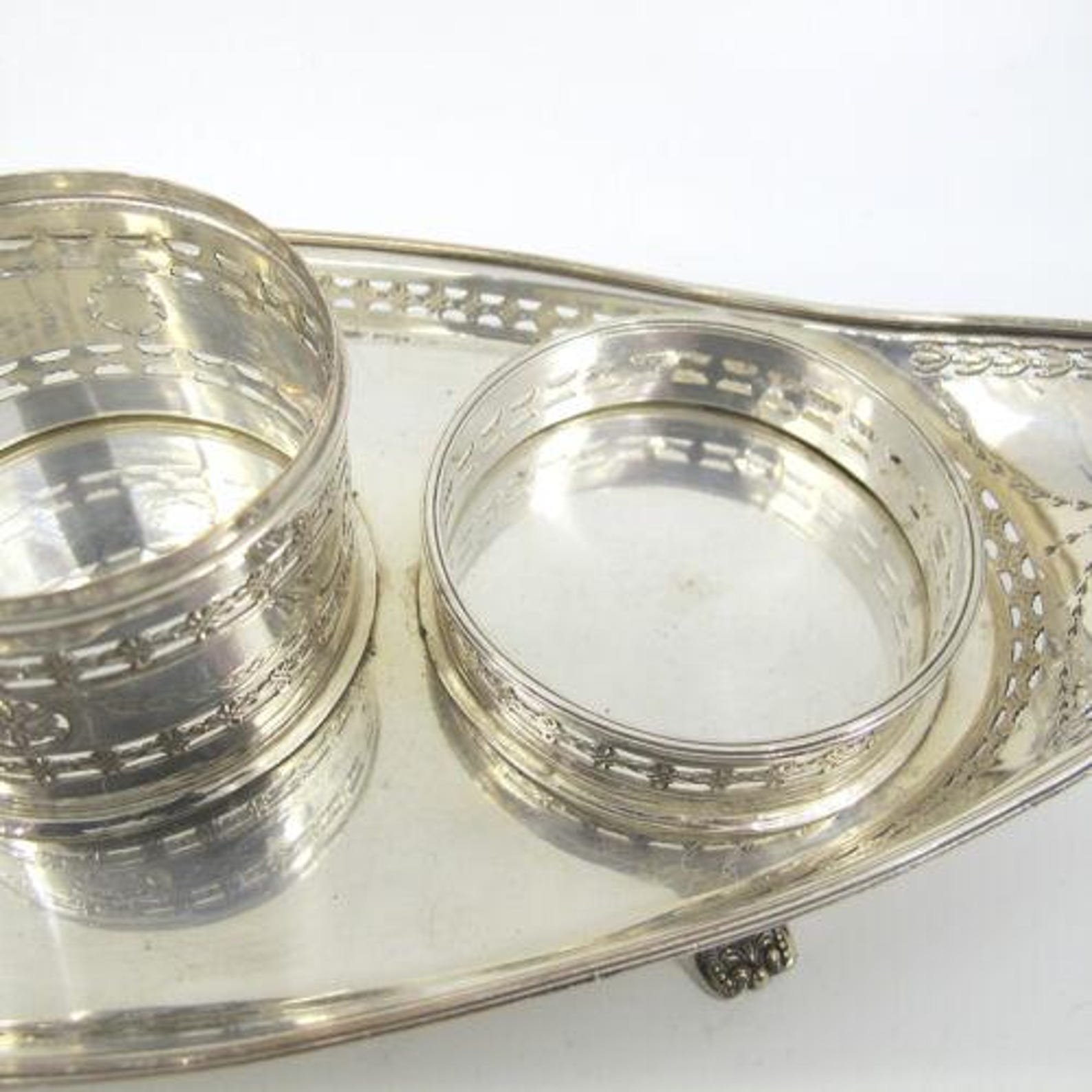 Old Sheffield Plate Fused Silverplate Inkstand 18C Antique Georgian ...