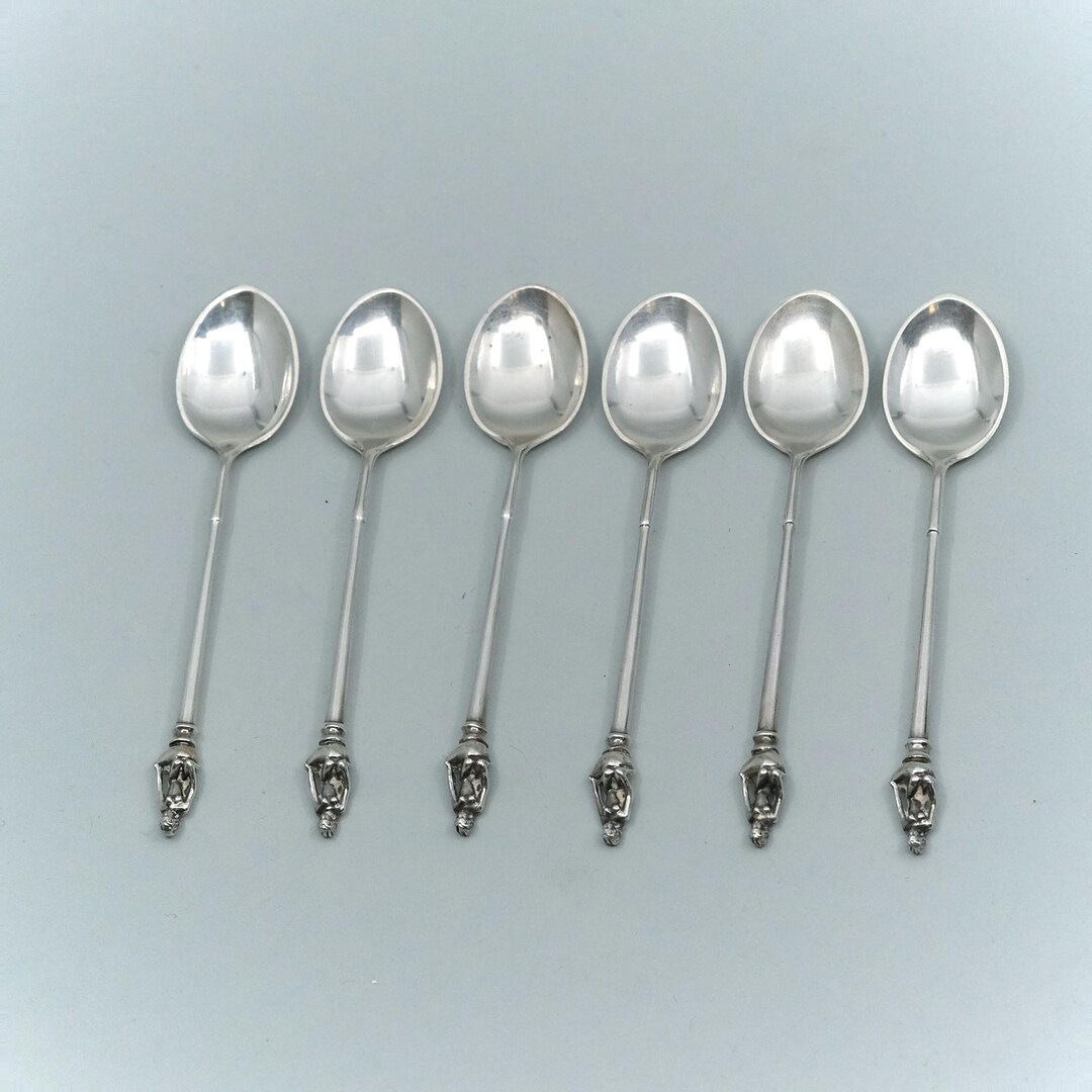 Aage Weimar Sterling Silver Set of 6 Little Mermaid Figural Spoons ...