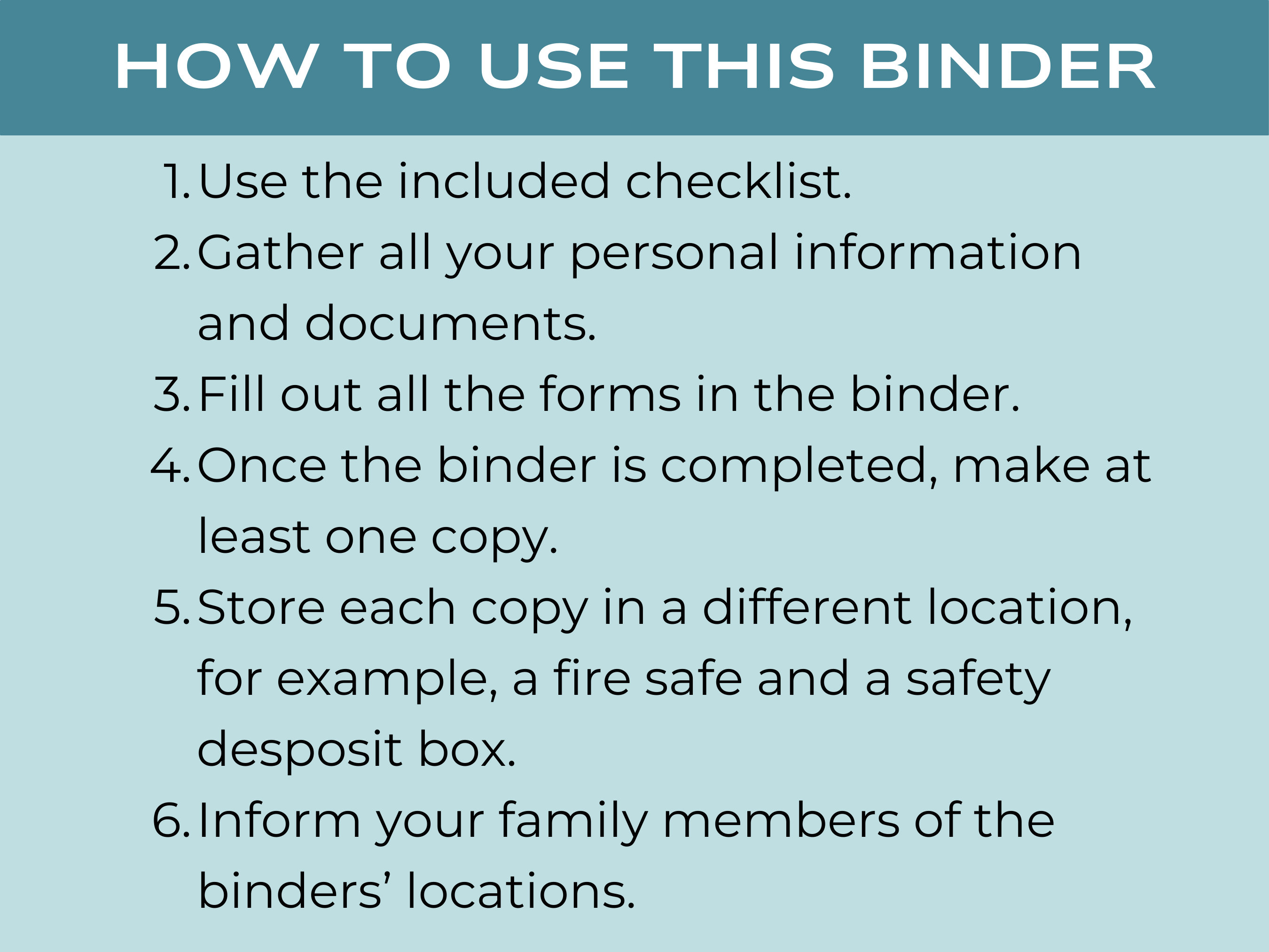 Emergency Binder Printable End of Life Planner Medical Binder Death ...