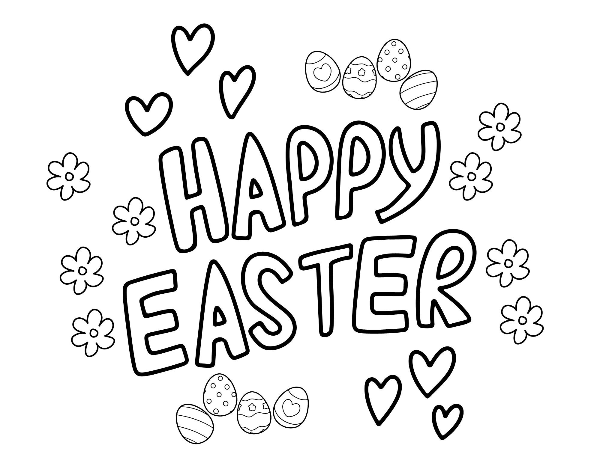 Easter Coloring Pages Easter Activity Pages Easter Drawing Pages ...