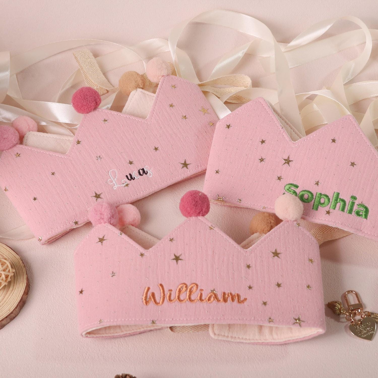 Personalized Baby Birthday Crown, Embroidered Birthday Hat for Toddler ...