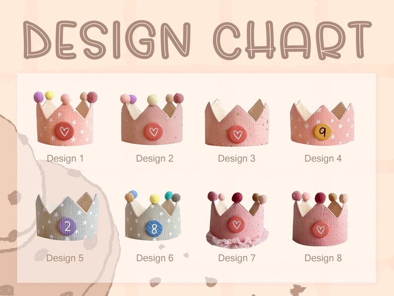 Personalized Baby Birthday Crown, Embroidered Birthday Hat for Toddler ...