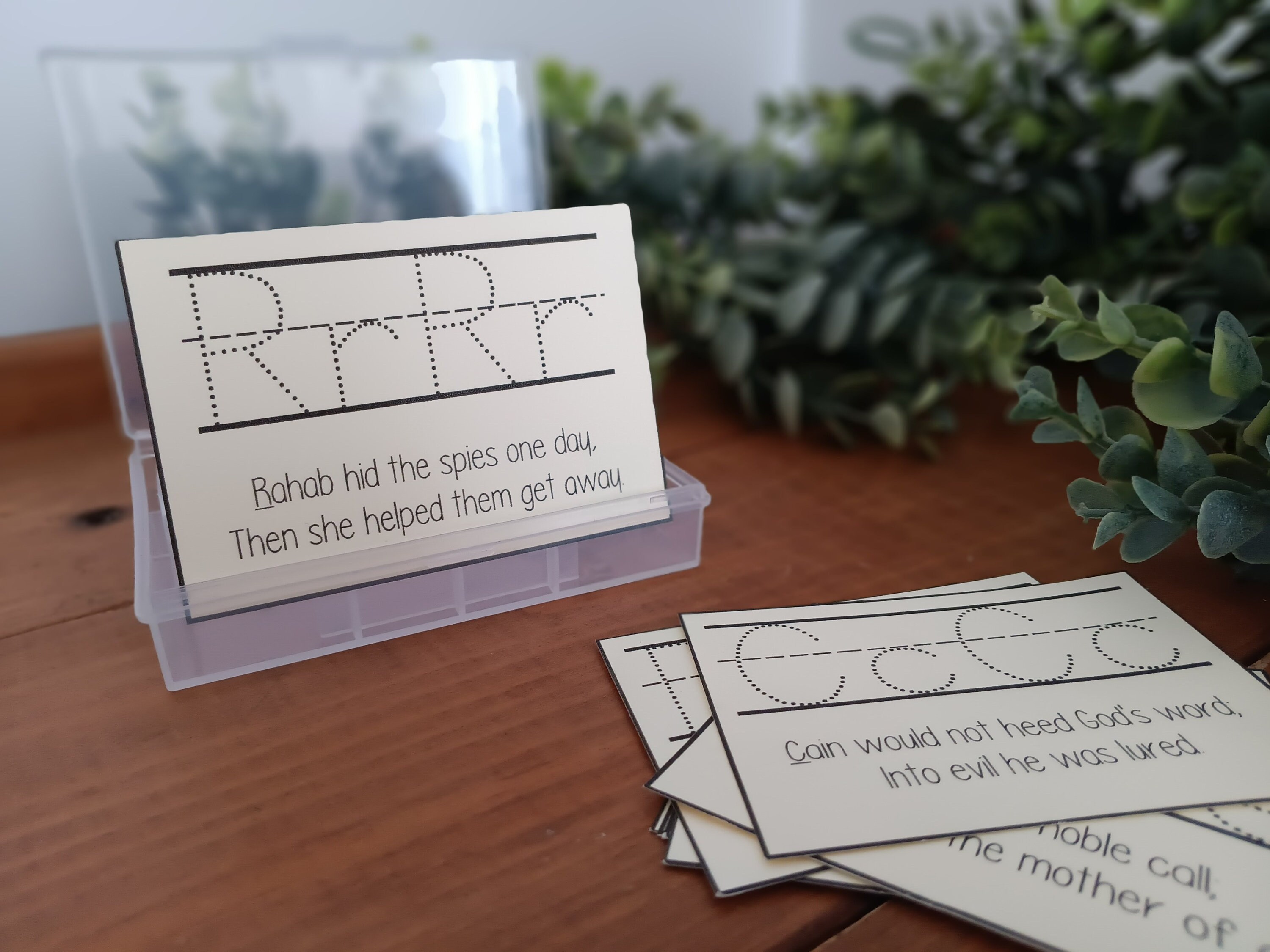 A-Z Bible Rhymes Alphabet Flashcards With Case. Teach Your Little Ones ...