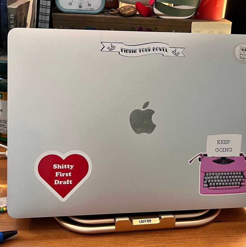 Finish Your Novel Tattoo Style Glossy Vinyl Sticker, Writing Sticker ...