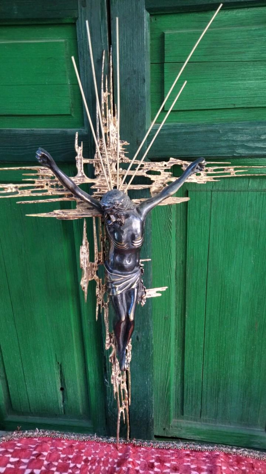 Jesus Christ on the Cross Weird /large Vintage Spain Crucifix in Dali ...