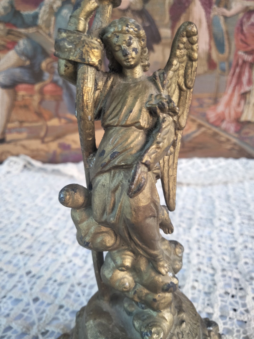 Angel Figure in Modernist Metal - Etsy