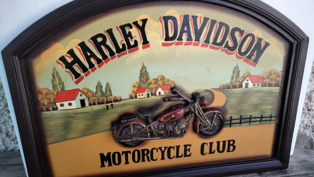 Harley Davidson Vintage Wooden Sign/ Wooden 3d/ Pub Decoration Irish ...