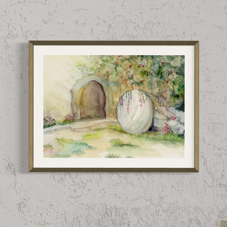 Resurrection - Modern Christian Art Print - Unframed Print, Easter ...