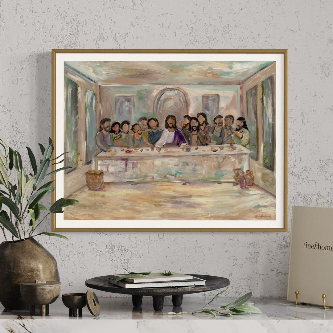 The Last Supper - Modern Christian Art Print - Unframed the Last Supper ...