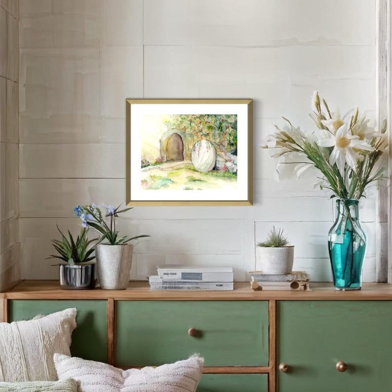 Resurrection - Modern Christian Art Print - Unframed Print, Easter ...