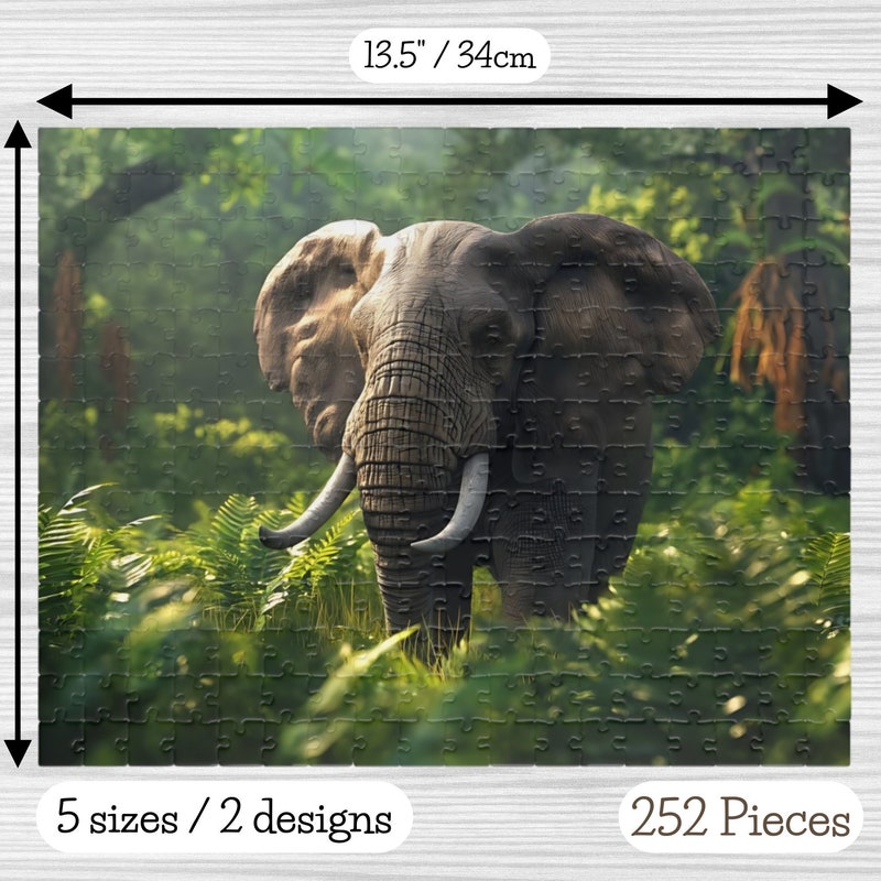 Elephant Puzzle - Etsy