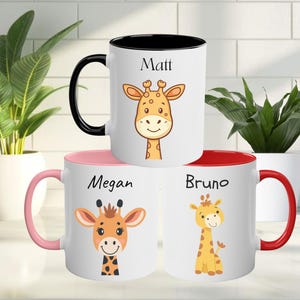 Personalized Giraffe Mug Giraffe Gift Custom Name Animal Coffee Cup ...