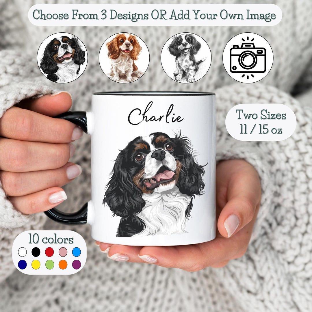 Personalized King Charles Spaniel Mug King Charles Spaniel Gift Custom ...