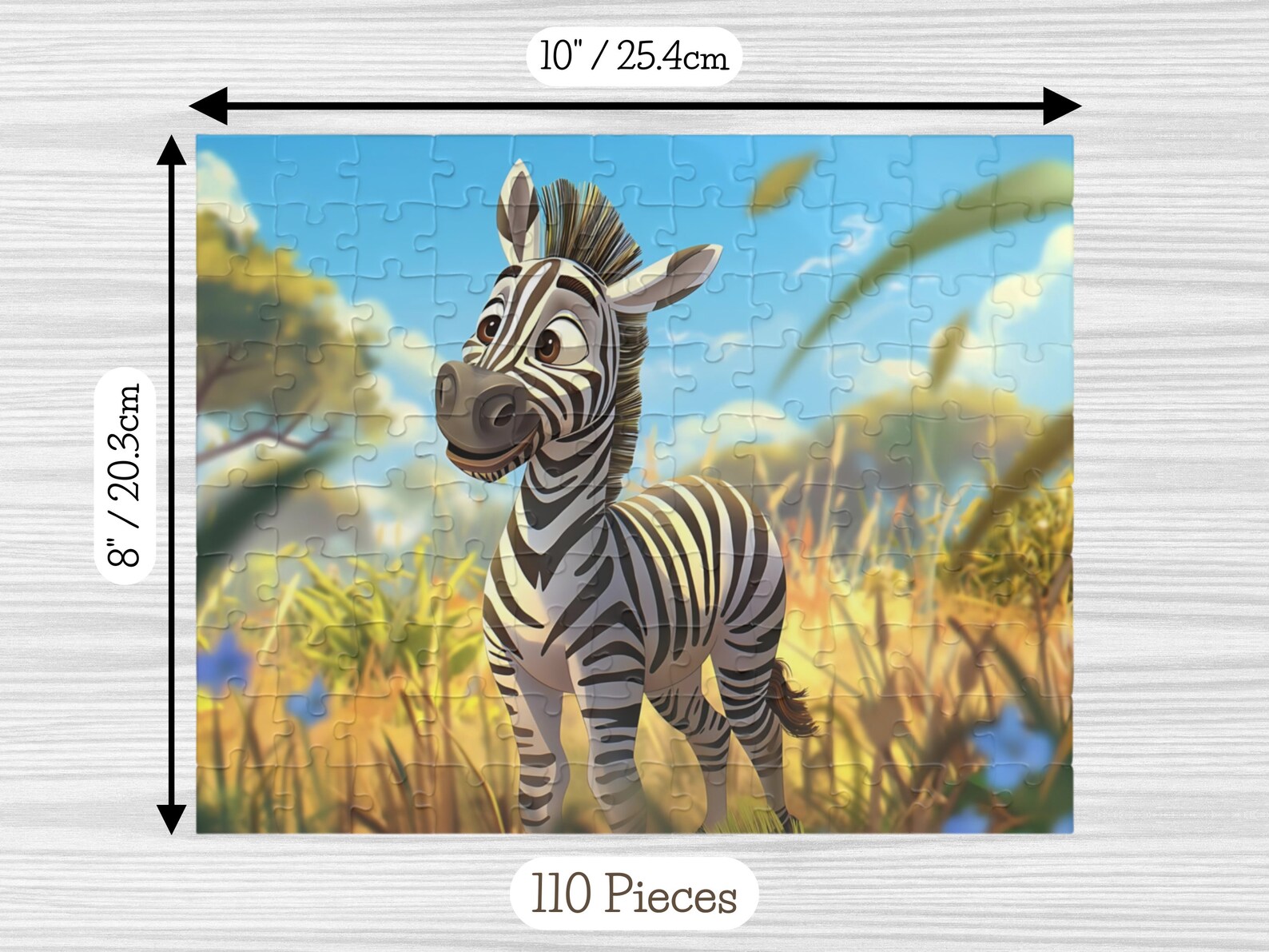 Zebra Jigsaw Puzzle Zebra Gift Animal Puzzle Landscape 110 252 520 1014 ...