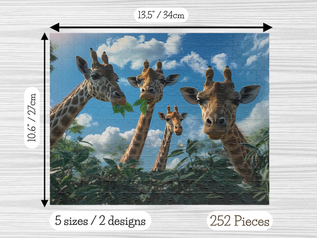 Giraffe Jigsaw Puzzle Animal Puzzle Landscape 110 252 520 1014 Pieces ...