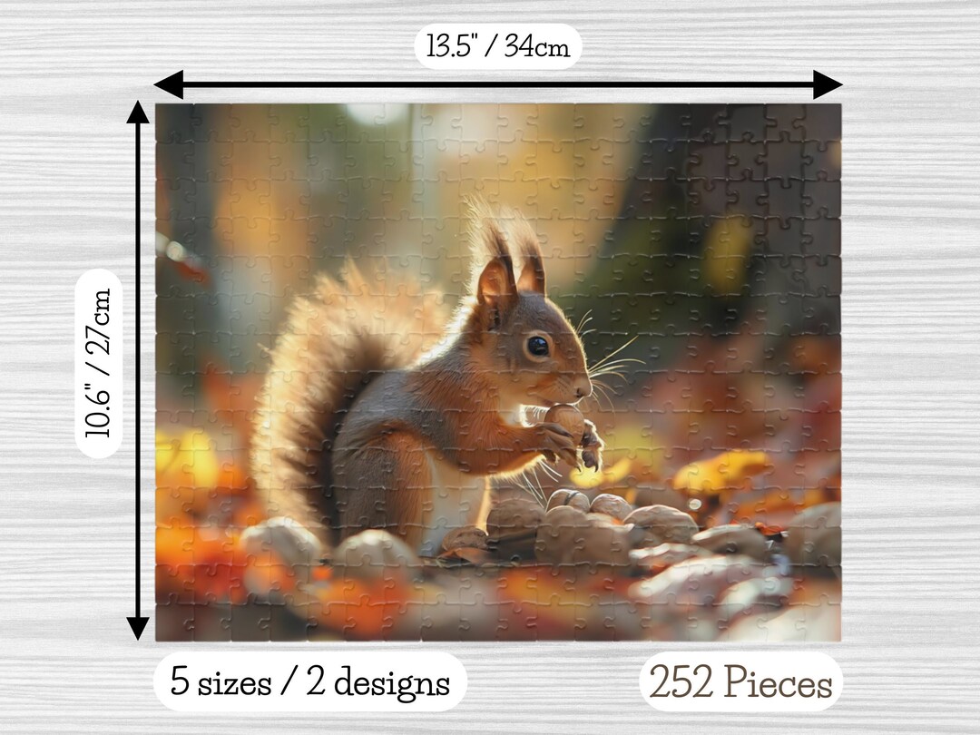 Squirrel Jigsaw Puzzle Animal Puzzle Woodland Scene 110 252 520 1014 ...