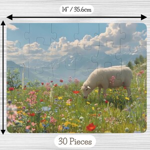 Sheep Jigsaw Puzzle Animal Puzzle Landscape 110 252 520 1014 Pieces Gift for Puzzle Fan Animal ...