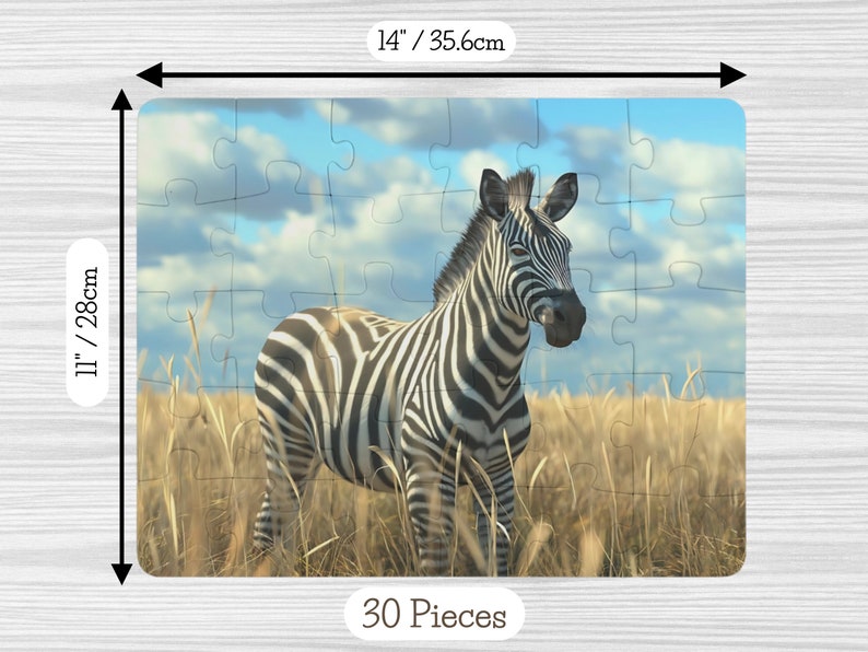Zebra Jigsaw Puzzle Zebra Gift Animal Puzzle Landscape 110 252 520 1014 ...
