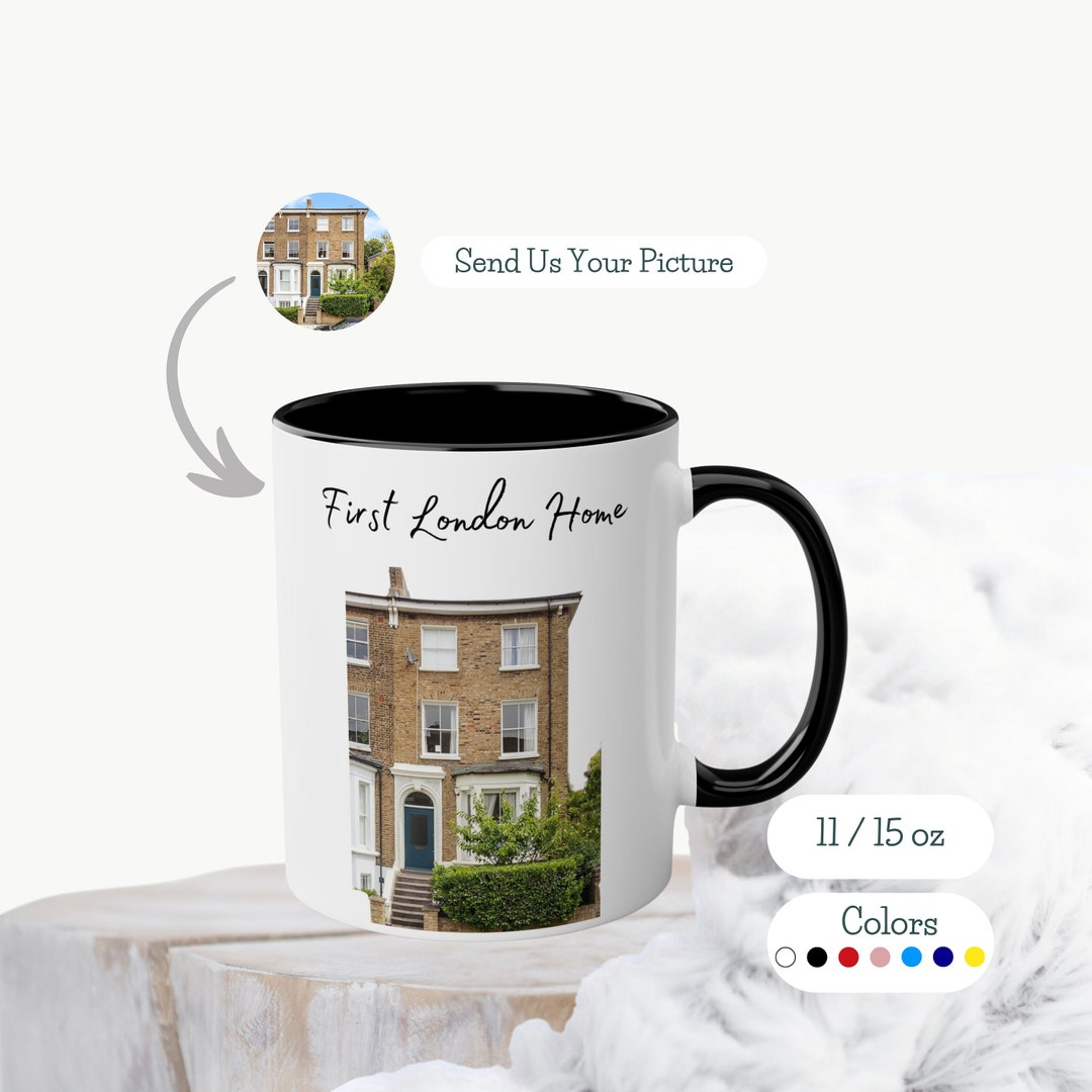 Custom House Photo Mug Personalized Coffee Cup With Caption Unique ...