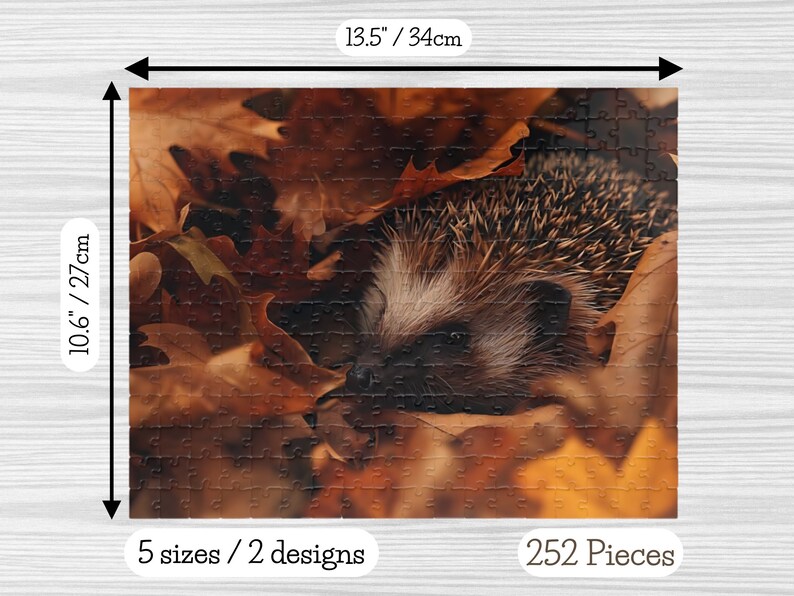Hedgehog Jigsaw Puzzle Cute Animal Puzzle Landscape 110 252 520 1014 ...