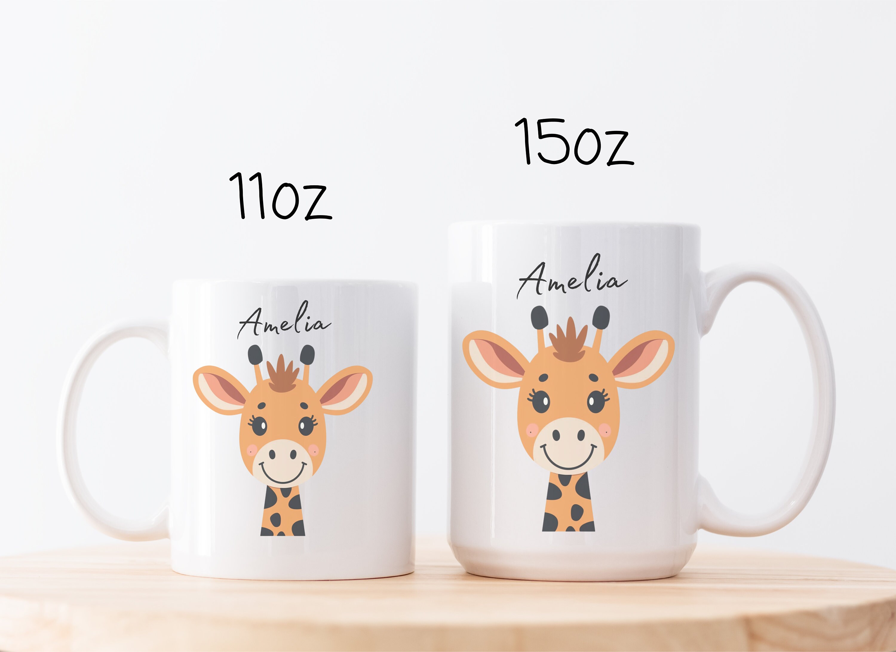 Personalized Giraffe Mug Giraffe Gift Custom Name Animal Coffee Cup ...