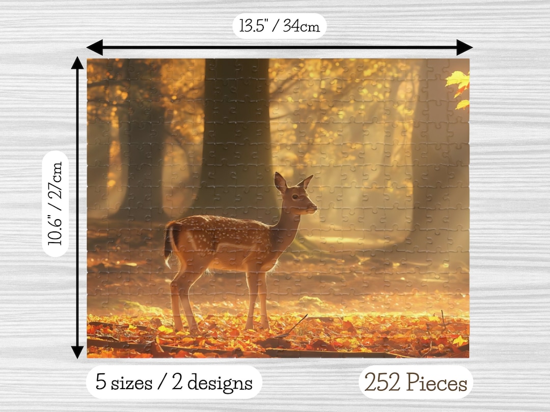 Deer Jigsaw Puzzle Animal Puzzle Woodland Scene 110 252 520 1014 Pieces ...
