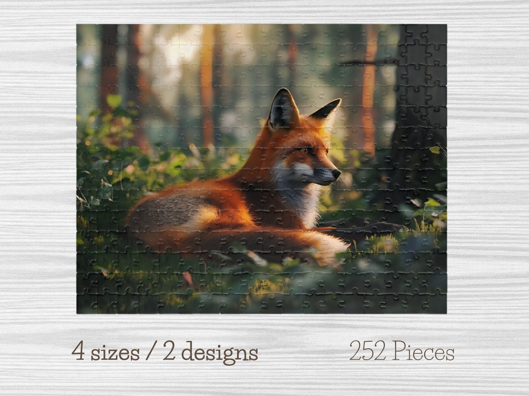 Fox Jigsaw Puzzle Animal Puzzle Woodland Scene 110 252 520 1014 Pieces ...