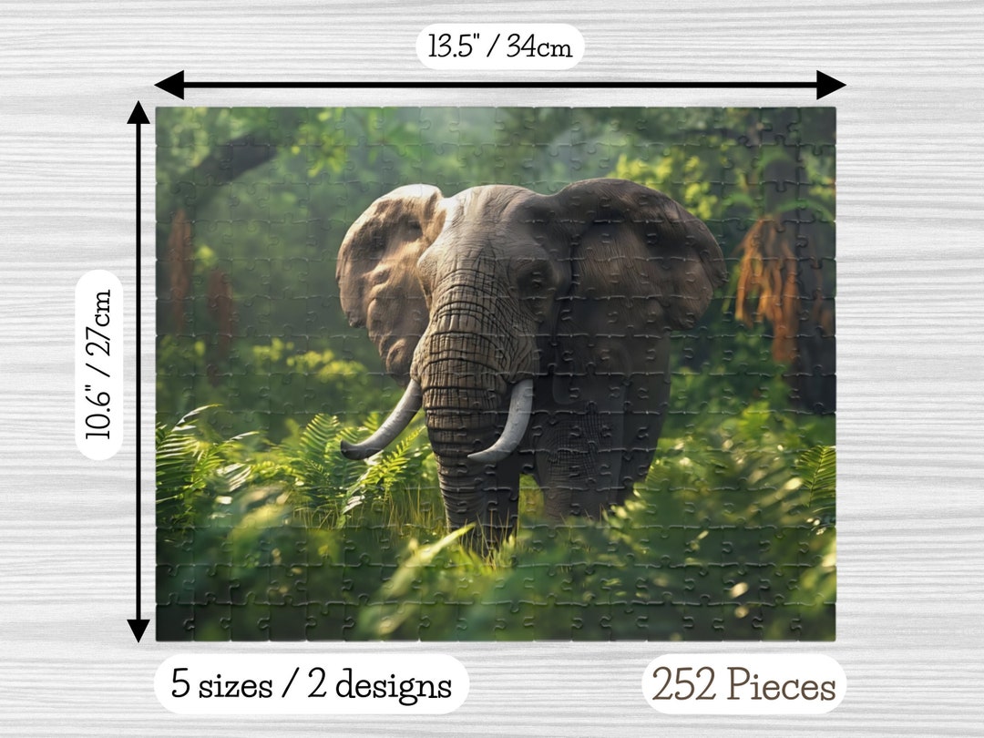 Elephant Jigsaw Puzzle Animal Puzzle Landscape 110 252 520 1014 Pieces ...