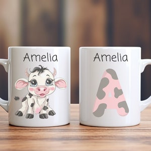 Personalized Cow Mug Cow Print Gift Custom Name Gift for Friend ...