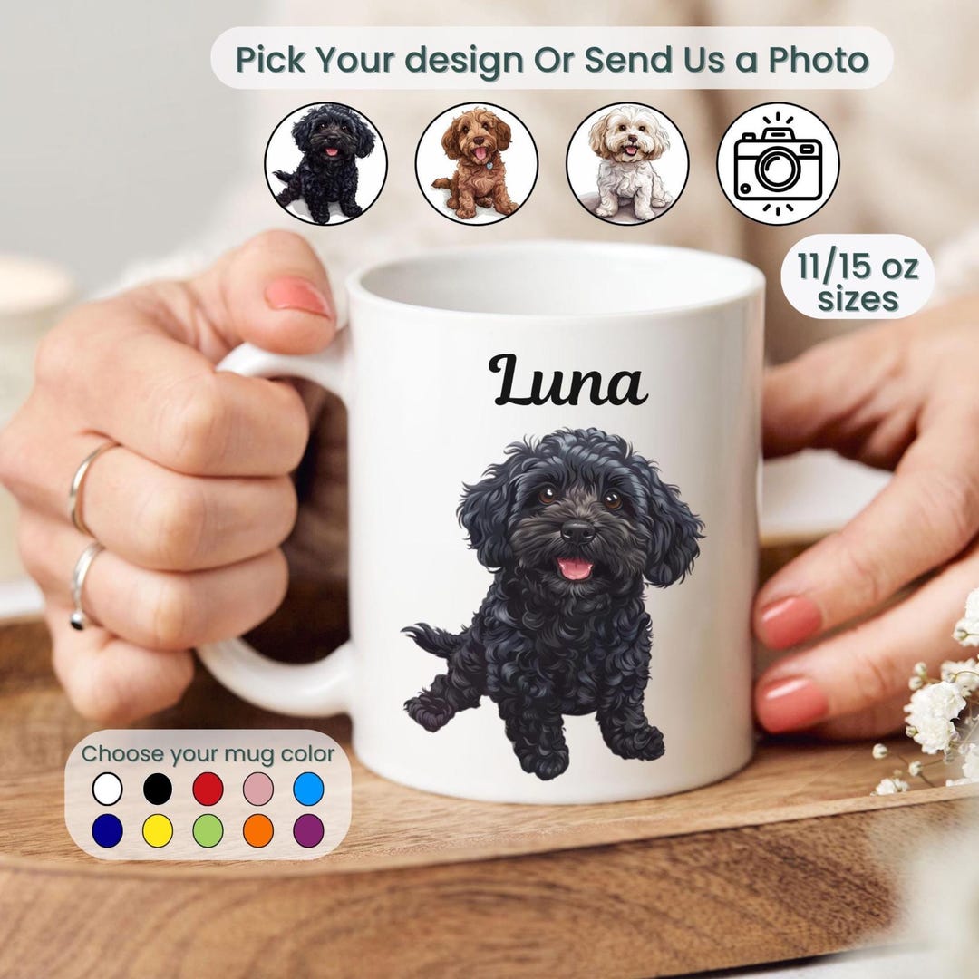 Personalized Cockapoo Mug: Custom Photo Gift for Dog Lovers - Etsy