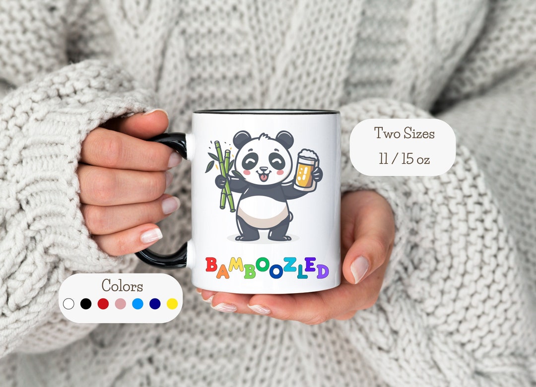 Bamboozled Mug Funny Panda Coffee Cup Cute Animal Lover Gift Novelty ...