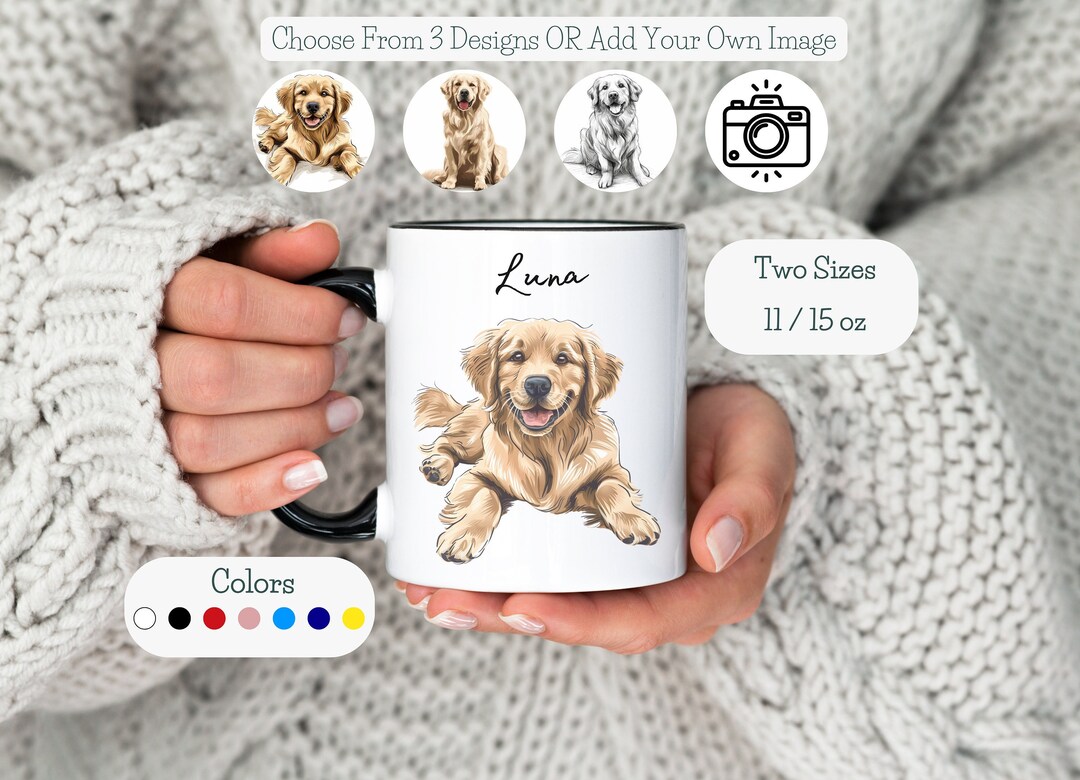 Personalized Golden Retriever Mug Retriever Gift Custom Pet Parent Gift ...