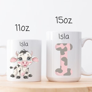 Personalized Cow Mug Cow Print Gift Custom Name Gift for Friend ...