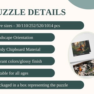 Fox Jigsaw Puzzle Animal Puzzle Woodland Scene 110 252 520 1014 Pieces ...