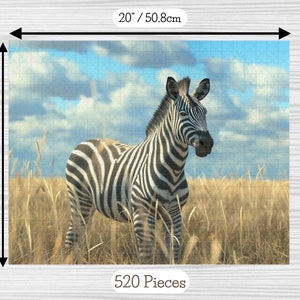Zebra Jigsaw Puzzle Zebra Gift Animal Puzzle Landscape 110 252 520 1014 ...