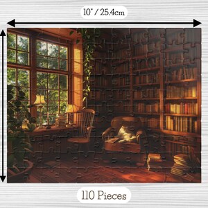 Library Cat Jigsaw Puzzle Animal Jigsaw Pet Puzzle 110 252 520 1014 ...
