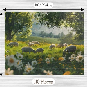 Sheep Jigsaw Puzzle Animal Puzzle Landscape 110 252 520 1014 Pieces Gift for Puzzle Fan Animal ...