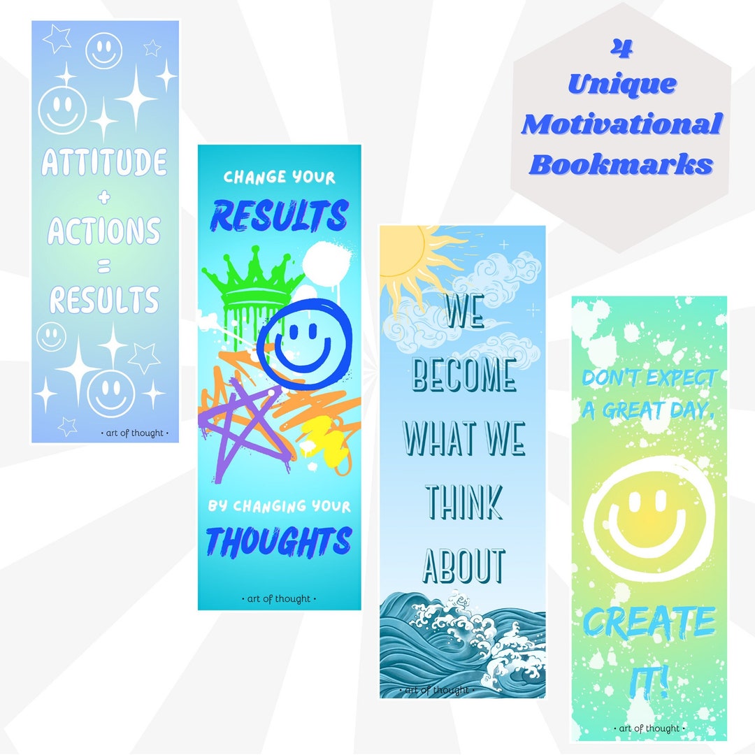 Printable Smiley Bookmarks, Positive Thinking, Mindset, Motivational ...