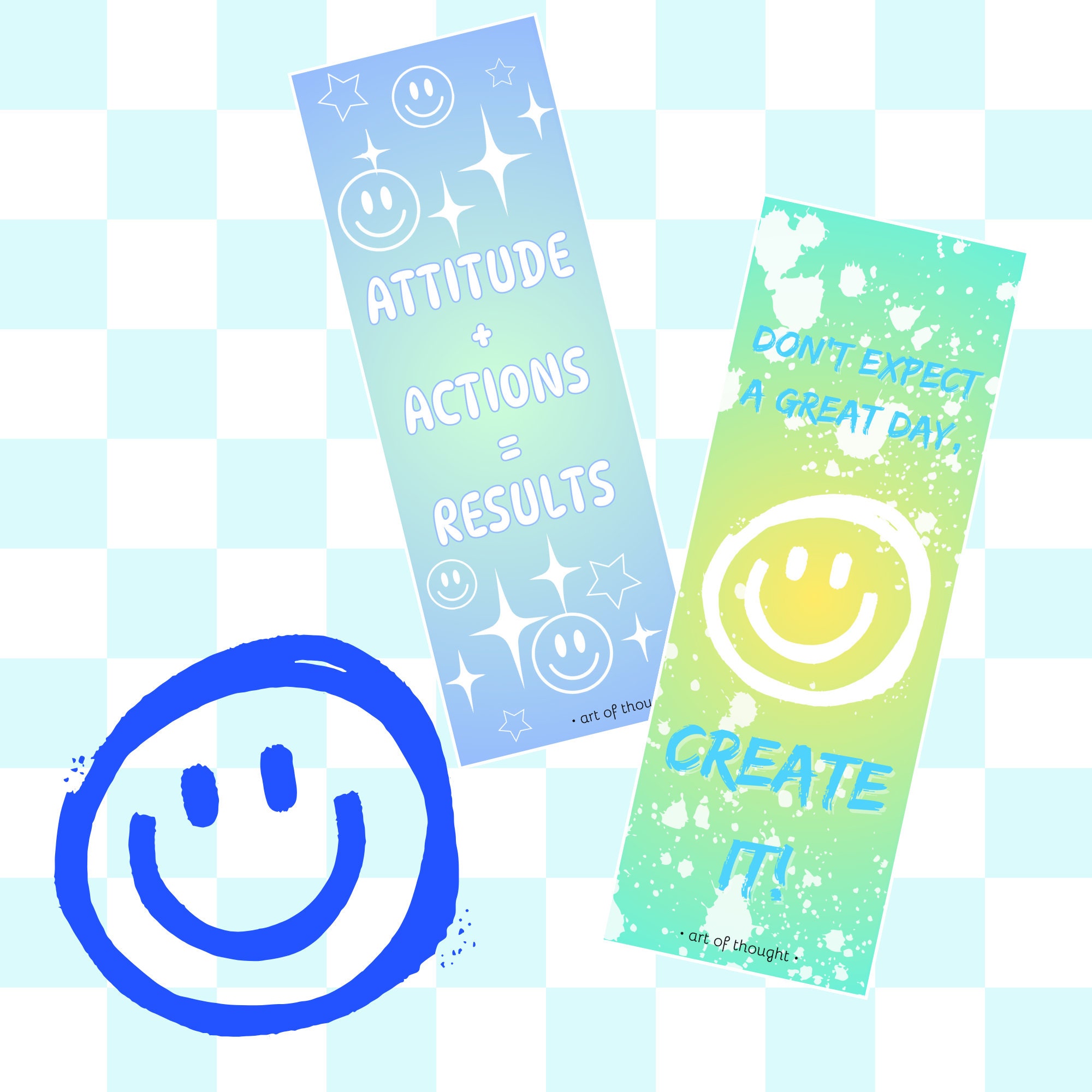 Printable Smiley Bookmarks, Positive Thinking, Mindset, Motivational ...