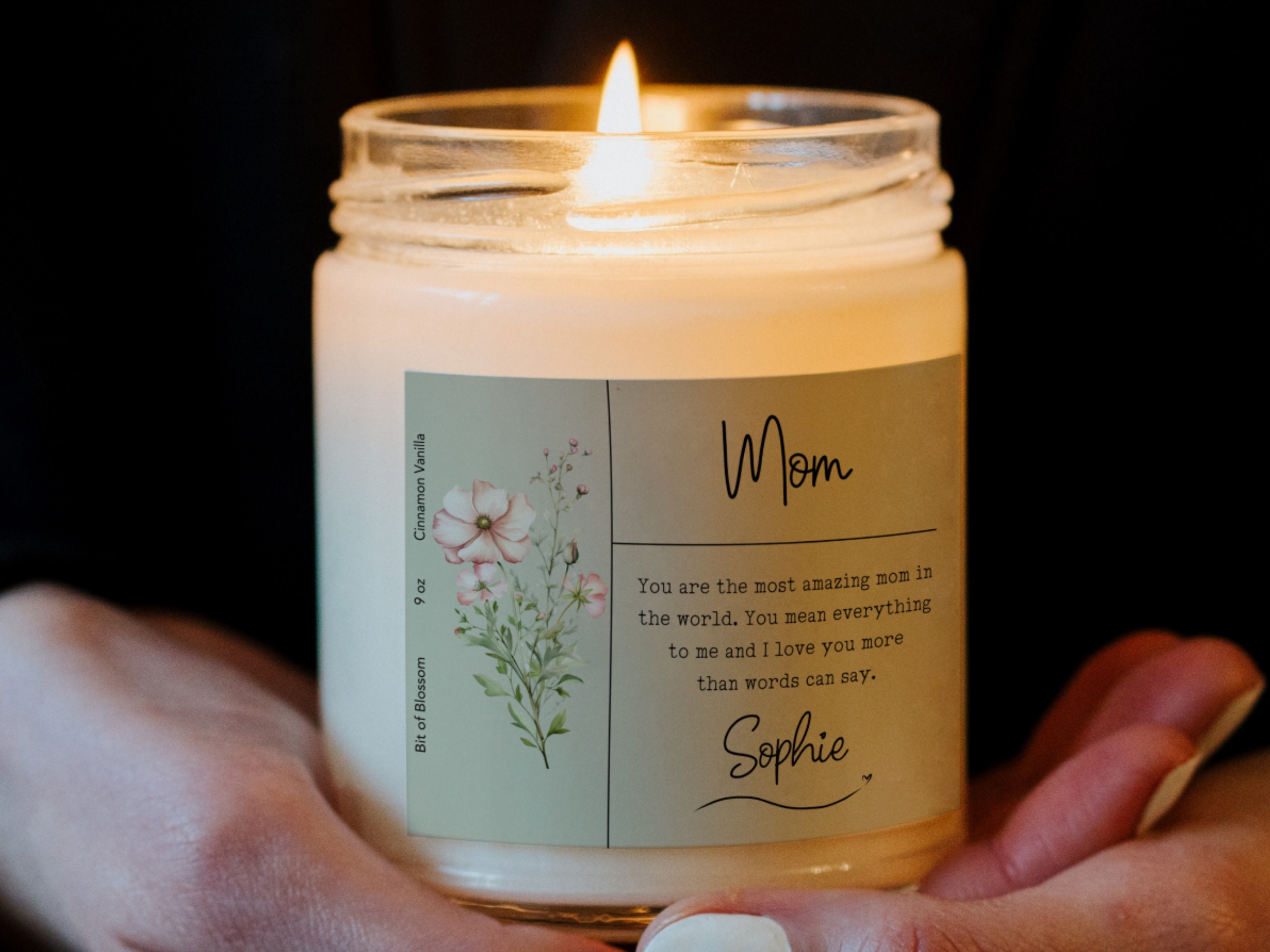 Happy Mothers Day Gifts for Mom, Mothers Day Candle, Custom Candle ...