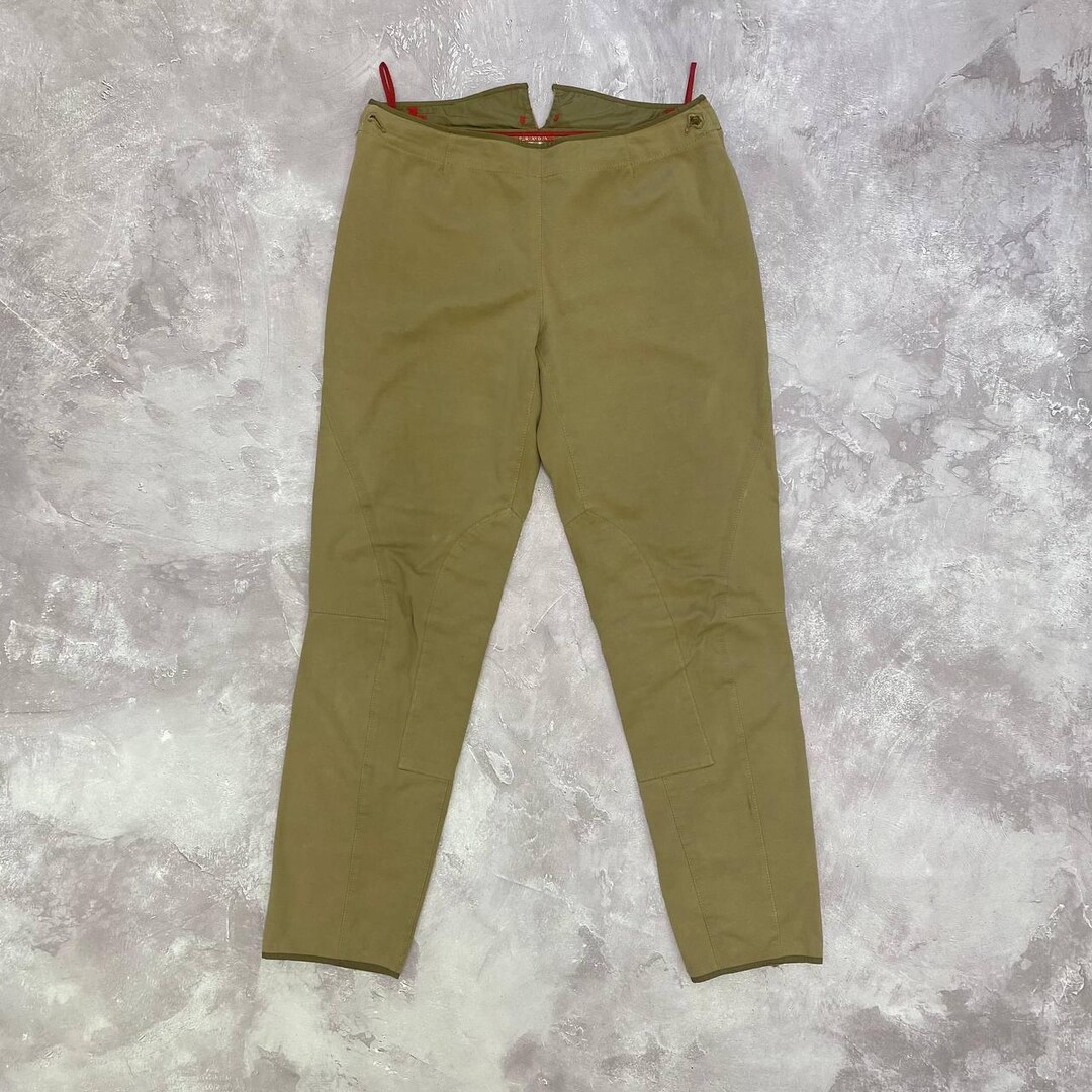 1990s PRADA Rare Avant Garde Olive Color Cargo Military Pants Riri ...