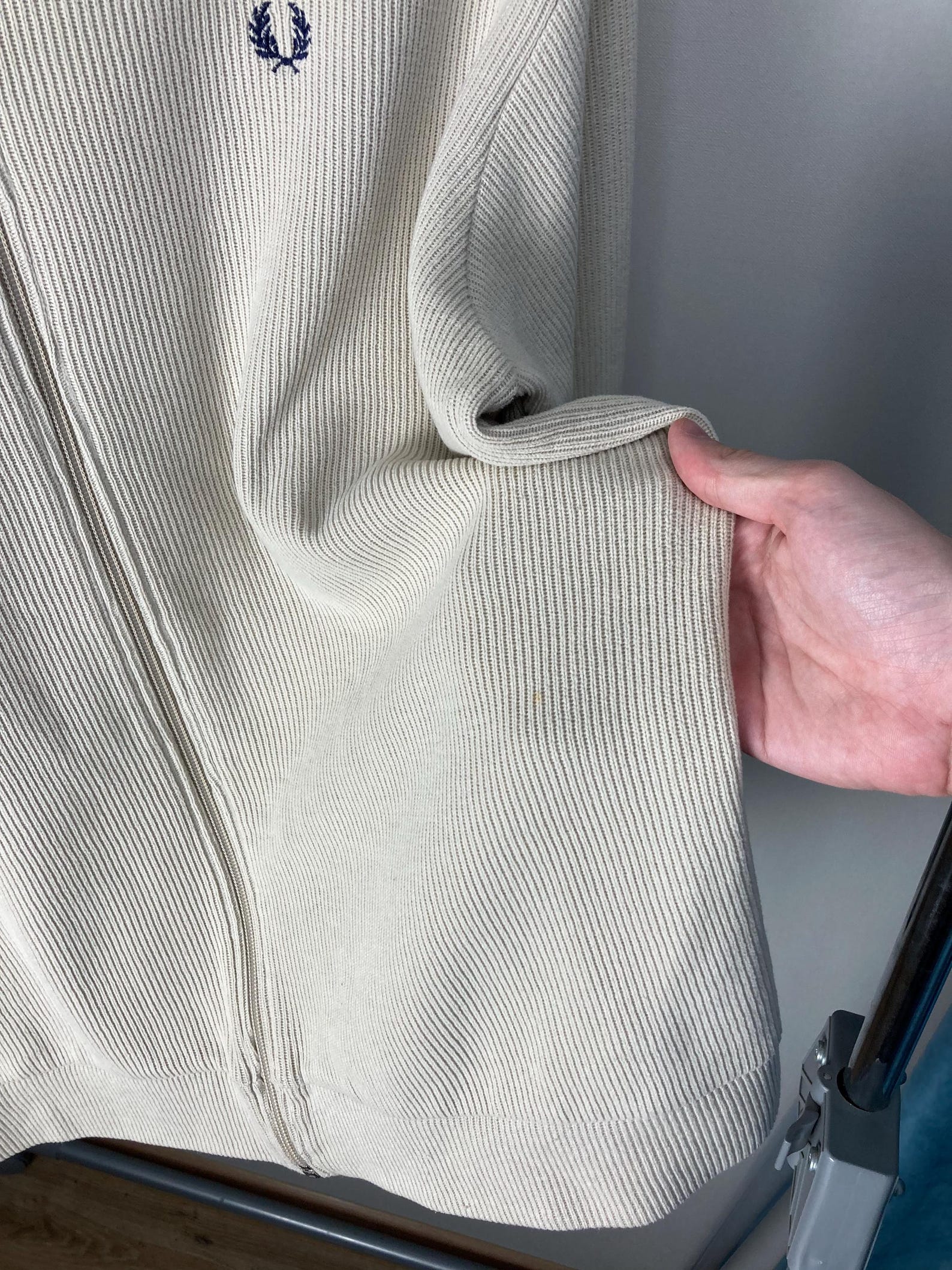 Fred Perry Zip up Waffle Beige Sweater • English Causal Wear Zipper ...