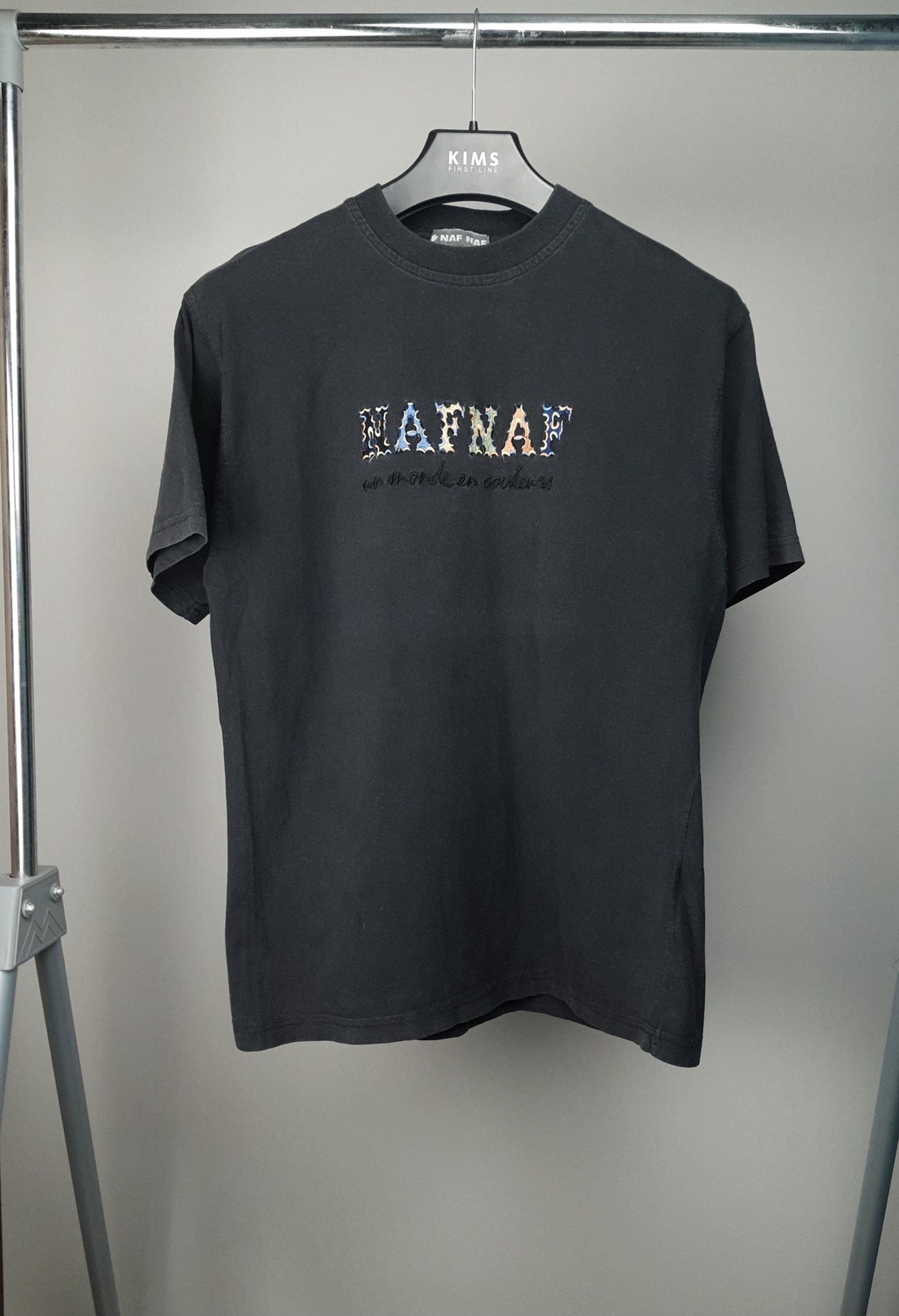 RARE 1990's Naf Naf Paris France Black Crewneck Vintage T Shirt With ...