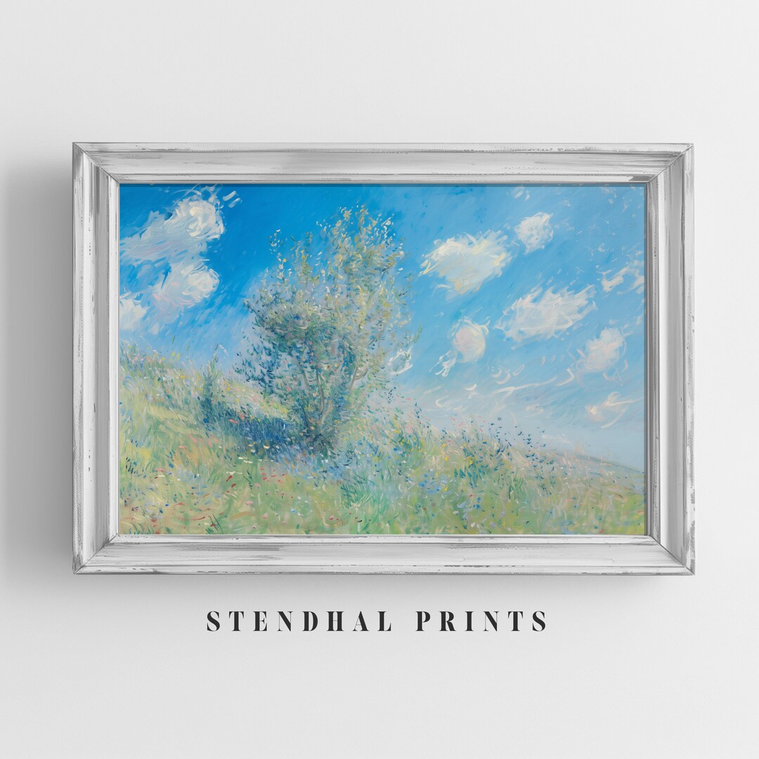 Spring Landscape "a Dance of Breezes and Flowers" Neutral Wildflower ...
