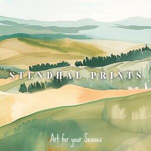 Watercolor Horizon Landscape Art | "watercolor Horizons" | Abstract ...
