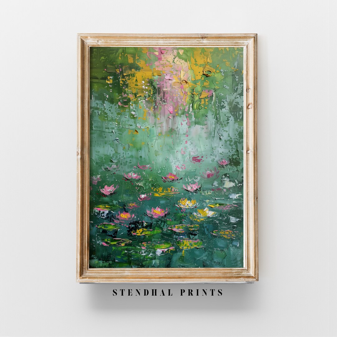 Vibrant Monsoon Lilies Digital Print | Abstract Watercolor | Nature ...