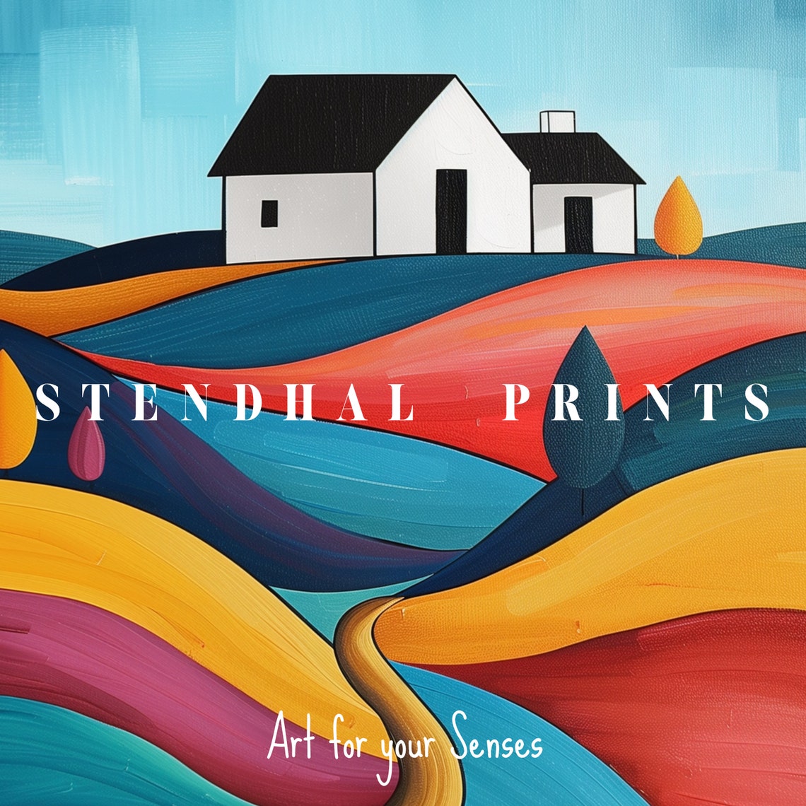 Abstract Countryside Digital Art "the Path to Solitude" | Instant ...